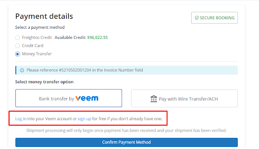 What is Veem and how do I use it on Freightos.com?