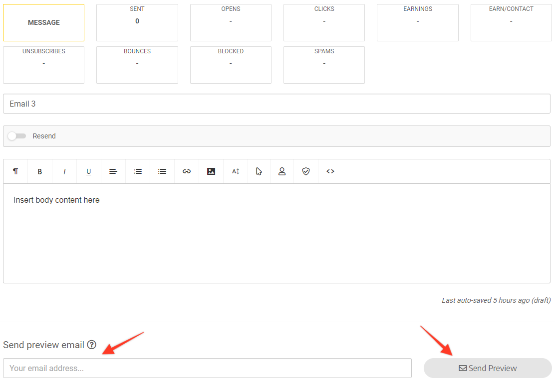 How to send a preview of your email