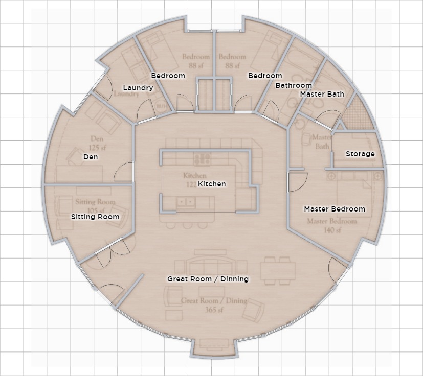 How to create curved walls