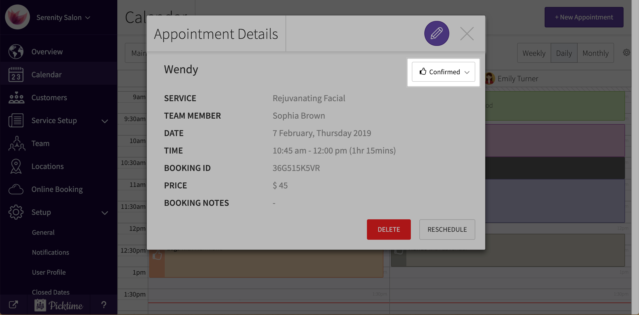 How to add a status label to your appointment?