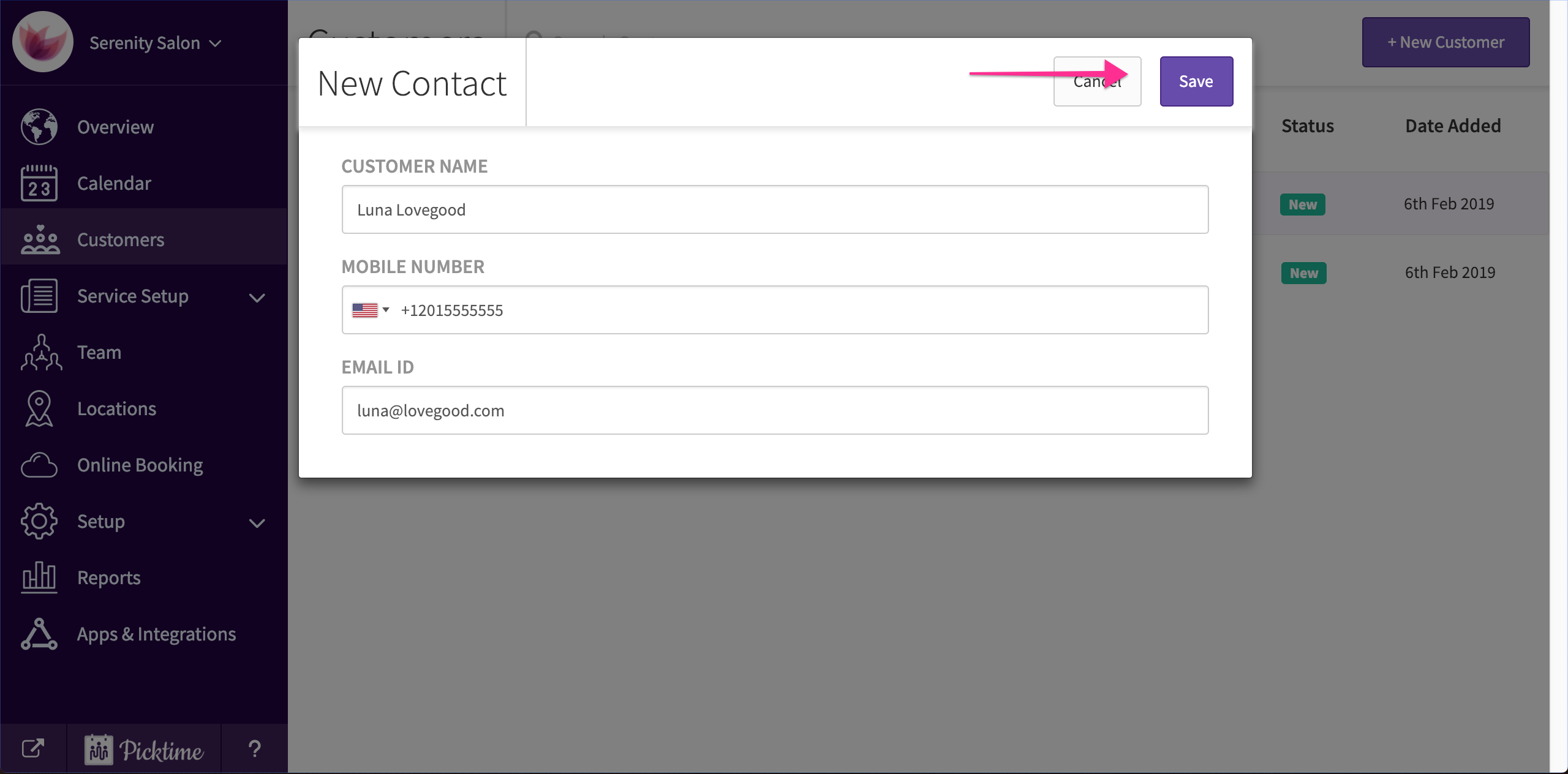 How to add contacts to your Picktime account?