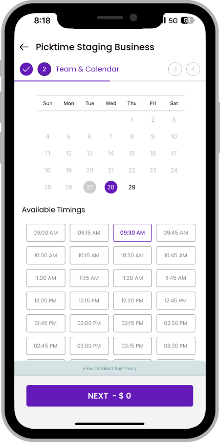 Picktime for customers
