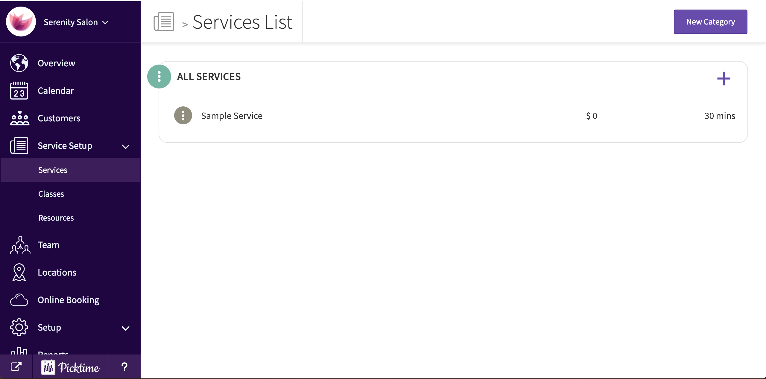 How to create a service category?