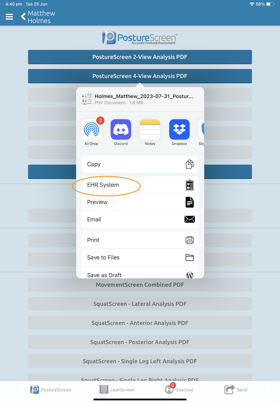 PostureScreen Integration