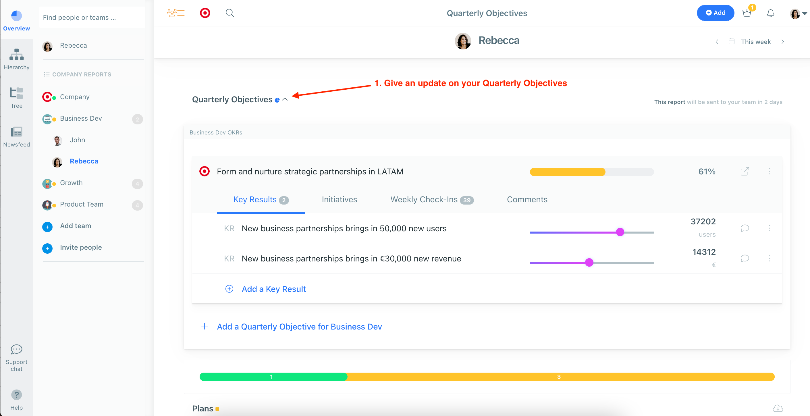 Completing a Weekly Check-In
