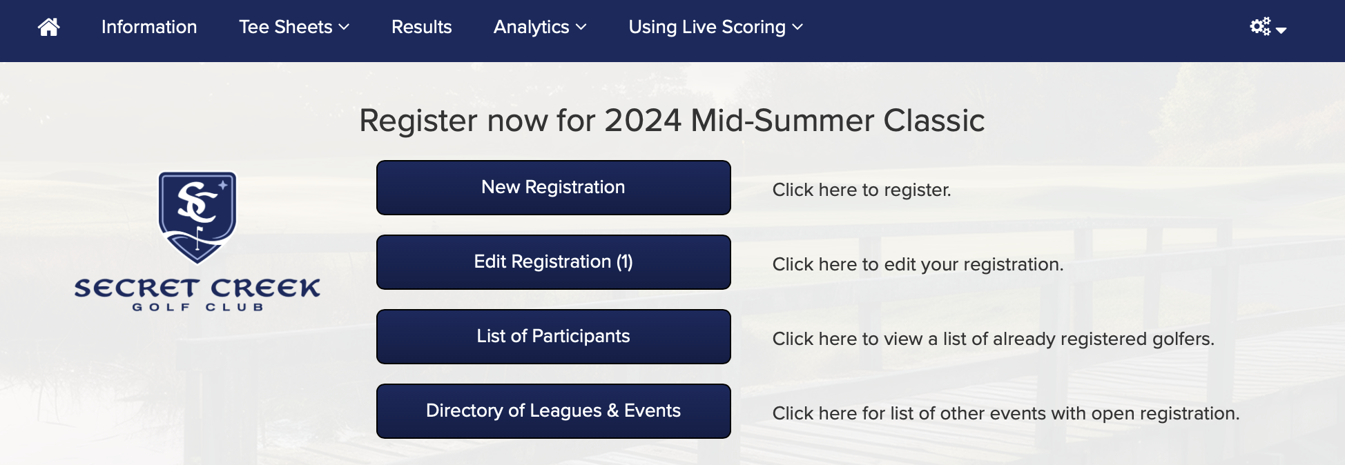 Event and League Registration (Premium Registration)