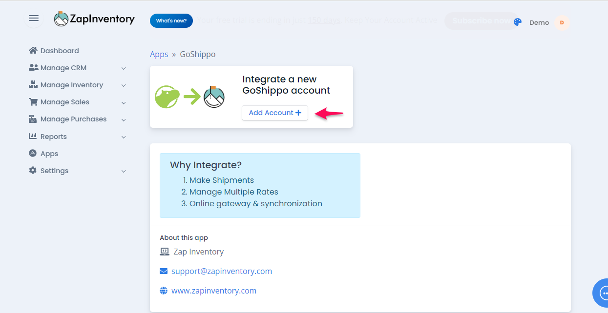 How to Setup GoShippo in ZapInventory