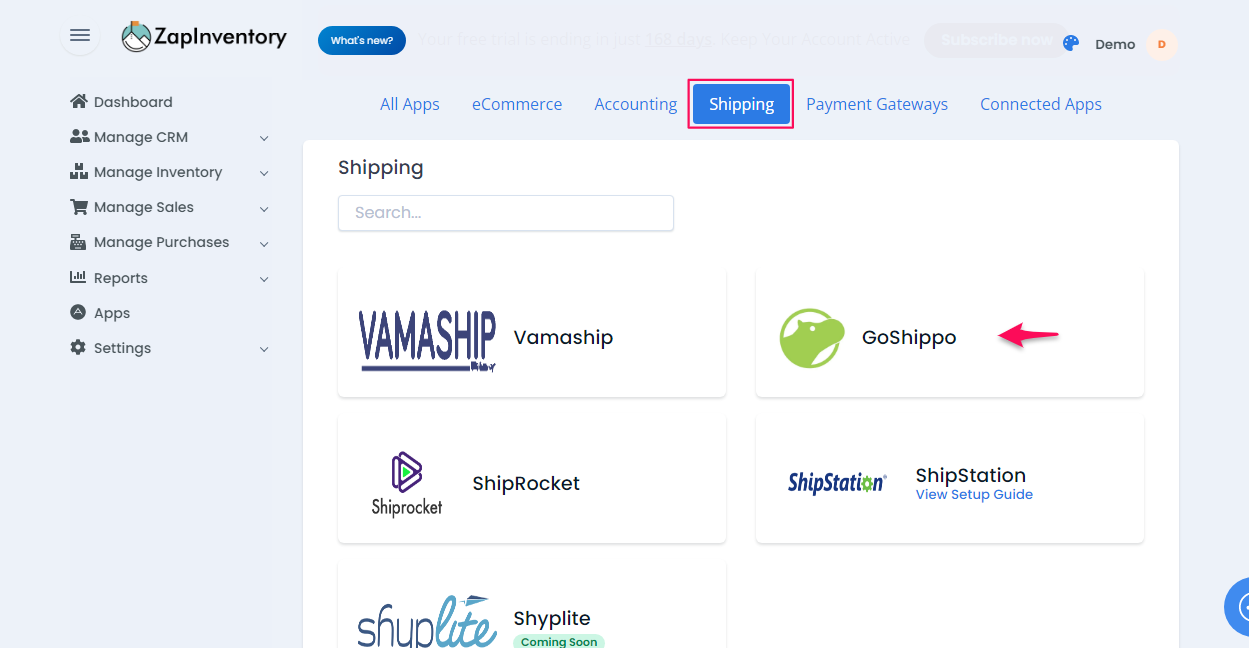 How to Setup GoShippo in ZapInventory