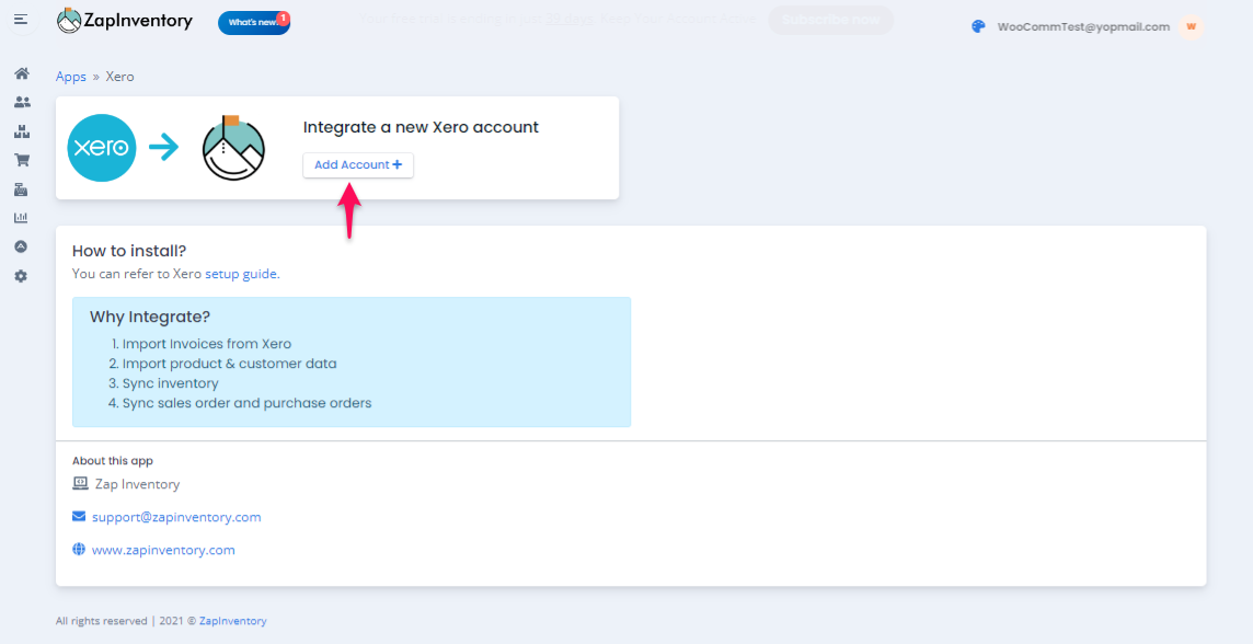 How to Connect Xero to ZapInventory?