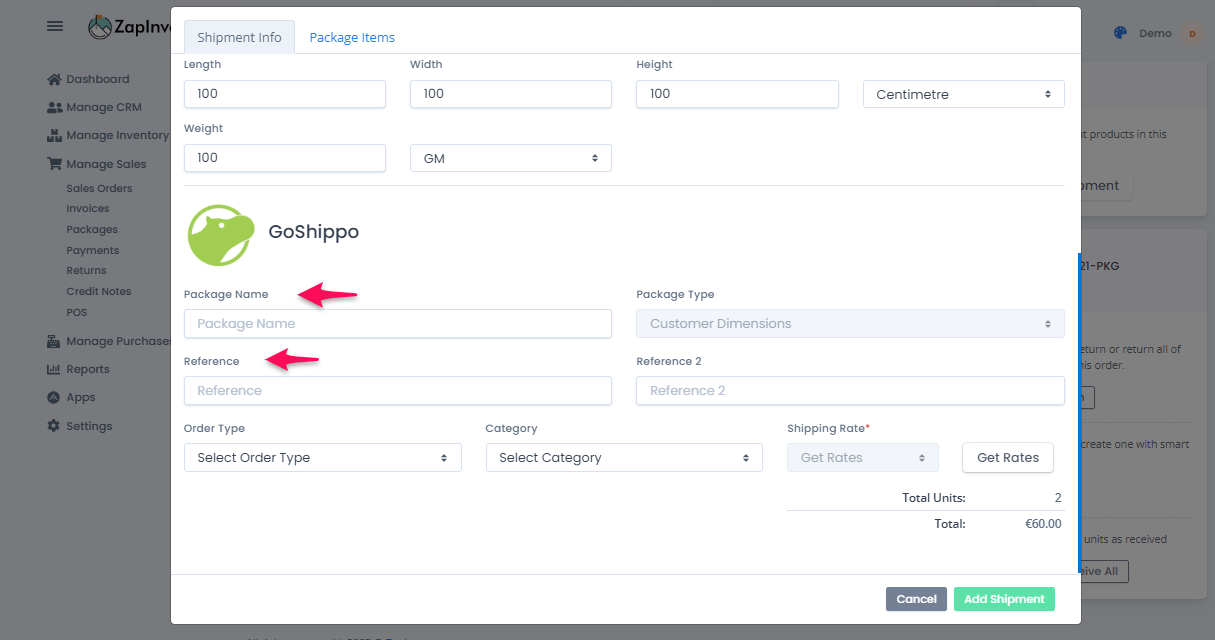 How to Setup GoShippo in ZapInventory