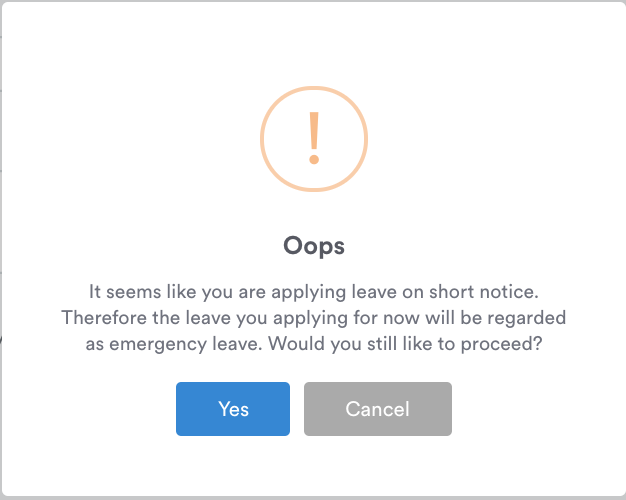 Setting up Emergency Leave : Knowledge Base