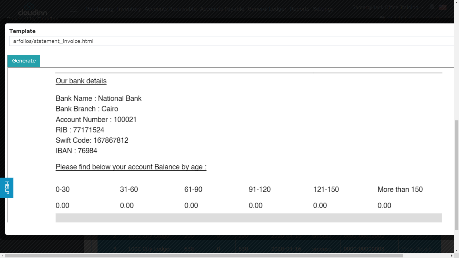 Invoice Due Date for AR Accounts
