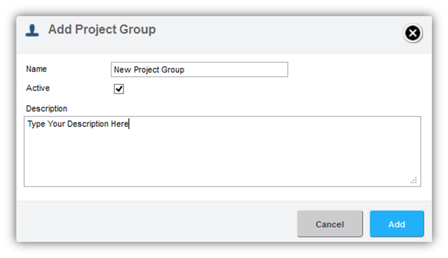How do I add a new project group?