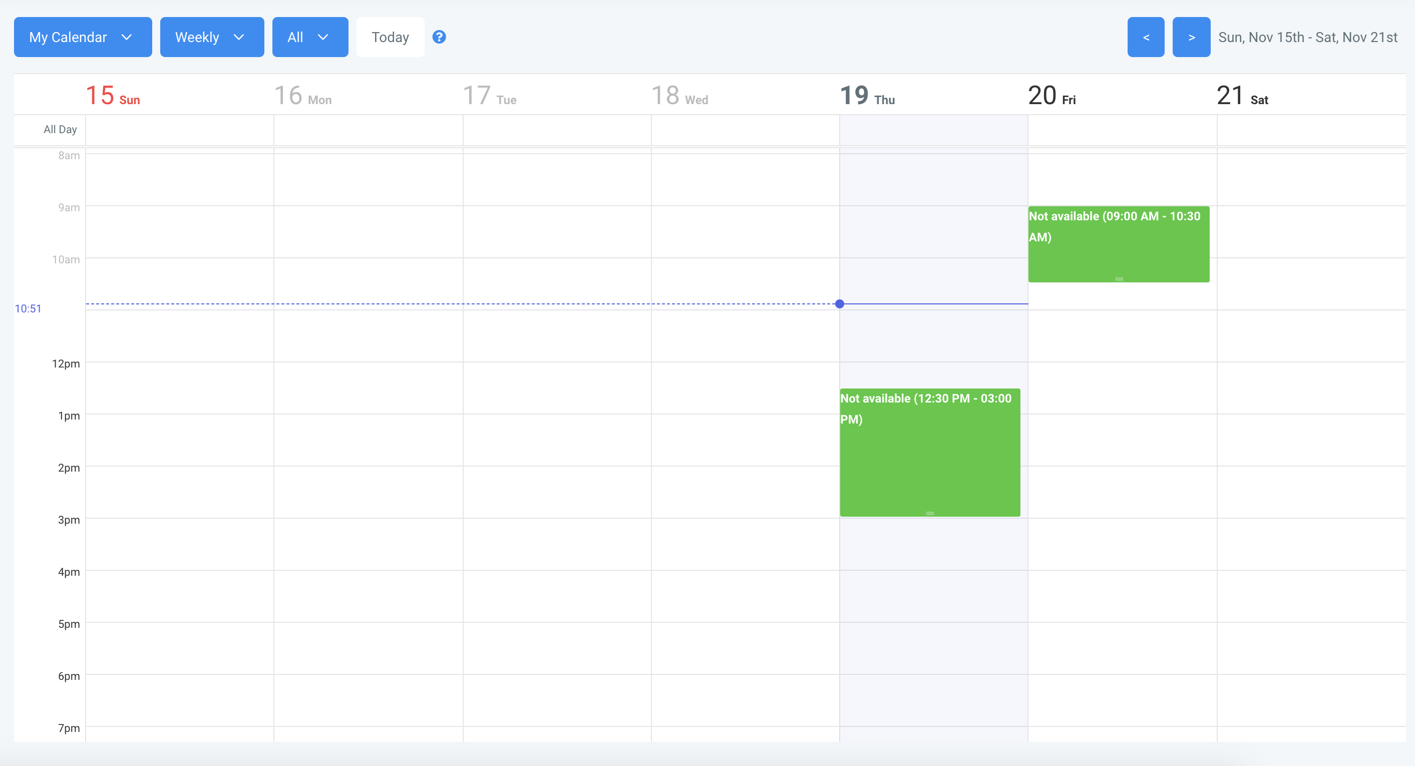 Calendar Color Codes
