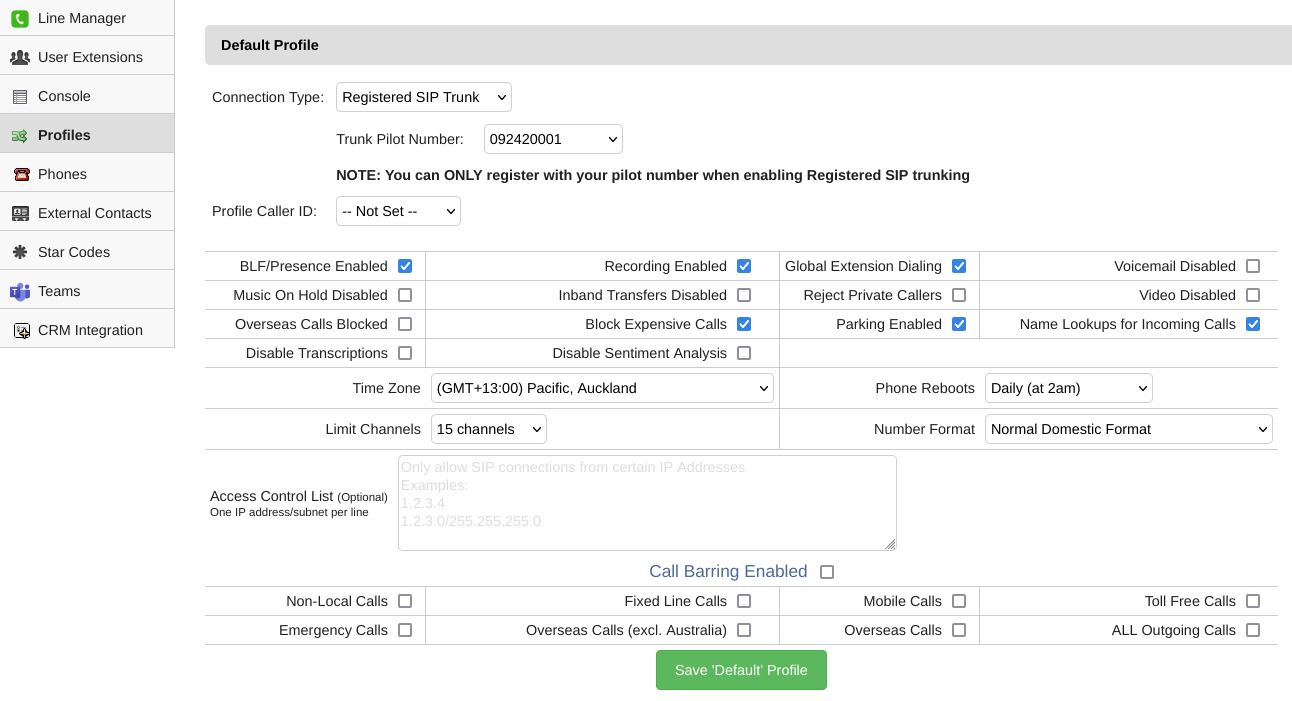 3CX - SIP Trunk Configuration