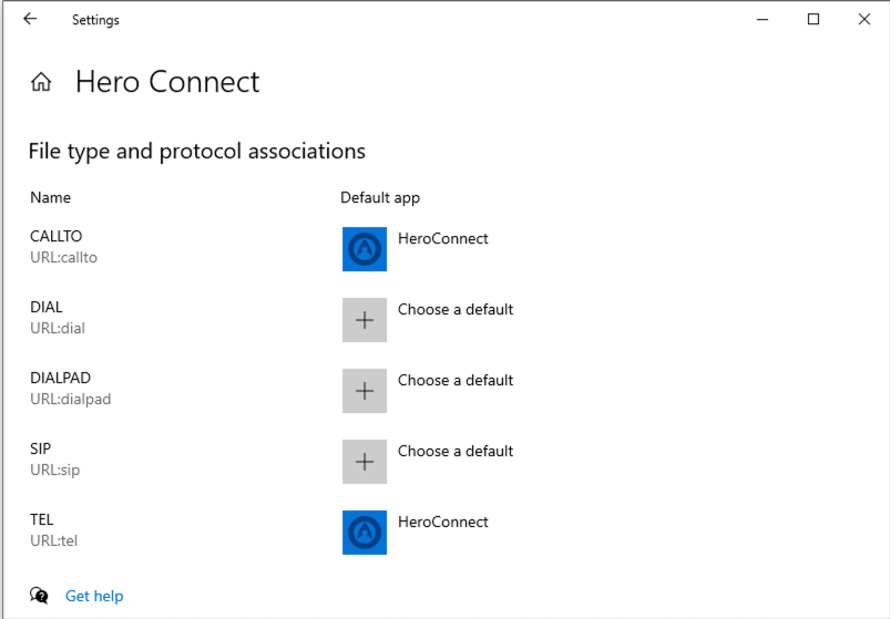 Setting Hero Connect as a Default Soft Phone for WINDOWS