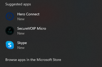 Setting Hero Connect as your default calling app in Windows