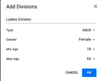 Enable/Add Divisions
